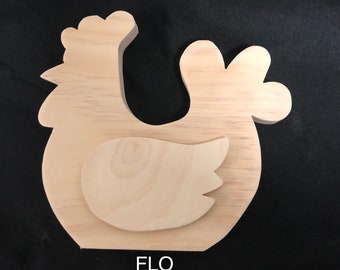 Unfinished Wooden Hen Chicken Shape Farm Animal Craft up - Etsy