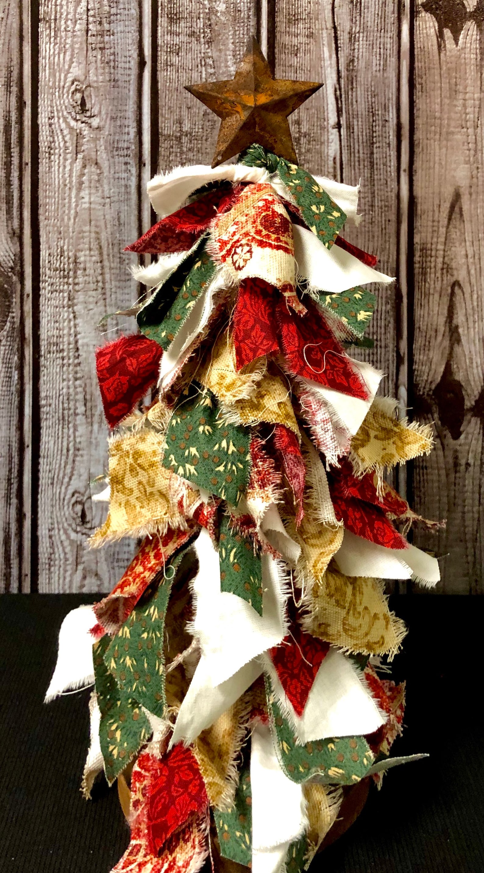 Christmas Rag Tree Etsy