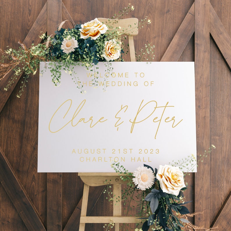 Wedding Welcome Sign Wedding Decor A1 A2 Personalised - Etsy UK