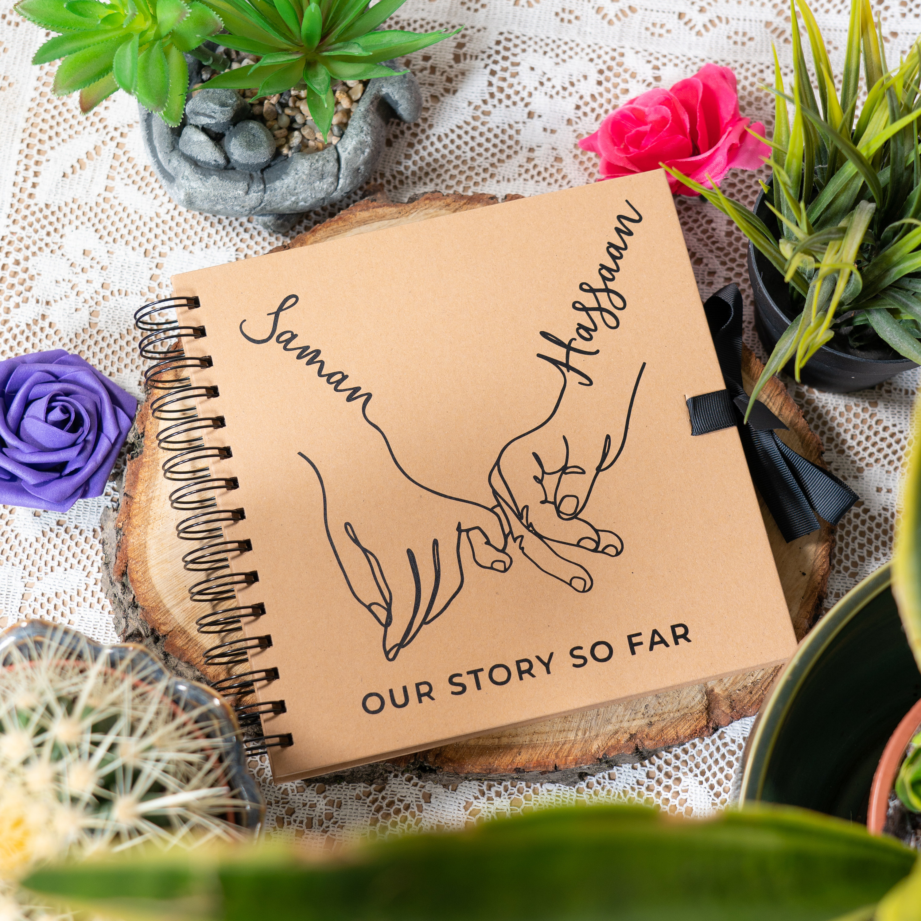 Personalised Scrapbook Line Art Album Couples Memory Book - Etsy UK