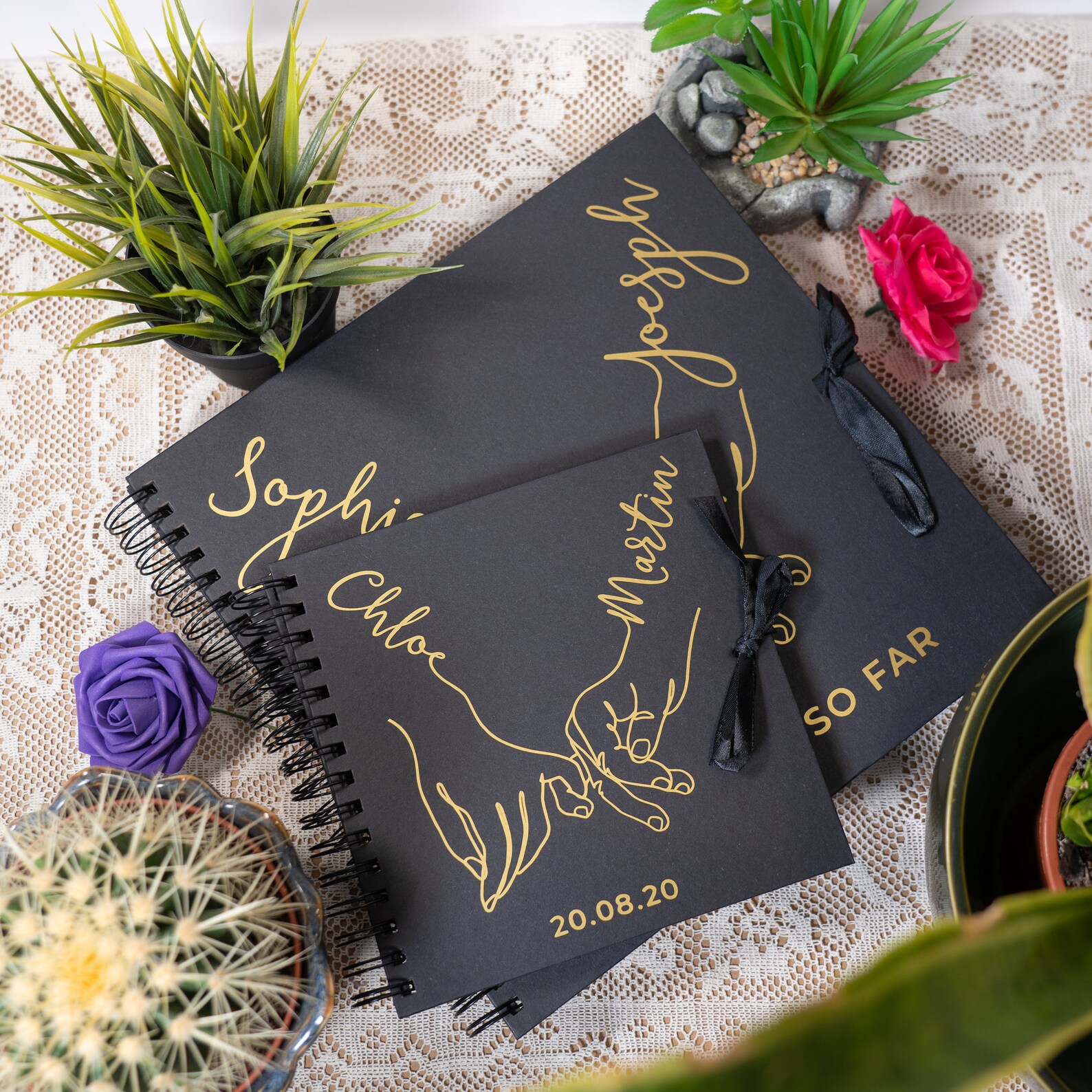 Personalised Scrapbook, Line Art Album, Couples Memory Book, Gifts for ...