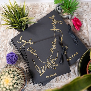 Personalised Scrapbook, Line Art Album, Couples Memory Book, Gifts for ...