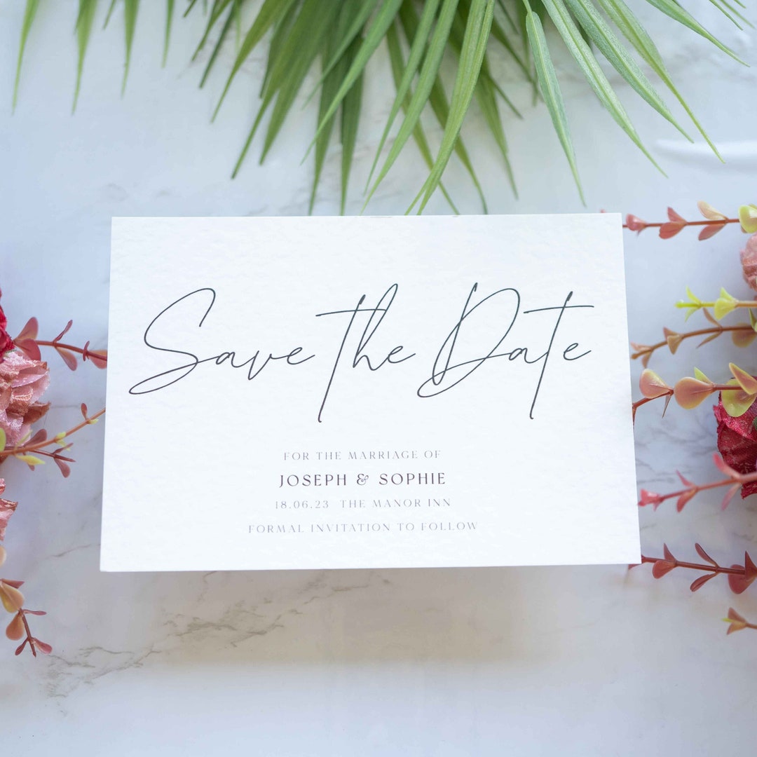 Classy Save the Dates, Wedding Invitations, Save the Date Card, Luxury ...