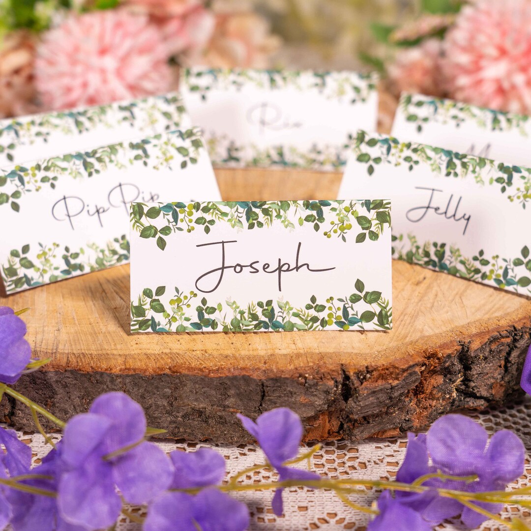 Personalised Wedding Place Cards, Name Setting, Guest Seating Cards ...
