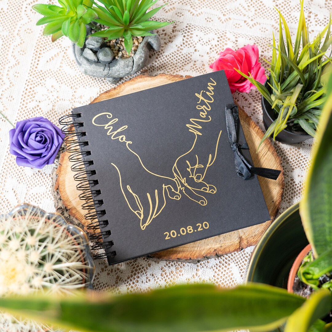 Personalised Scrapbook, Line Art Album, Couples Memory Book, Gifts for ...