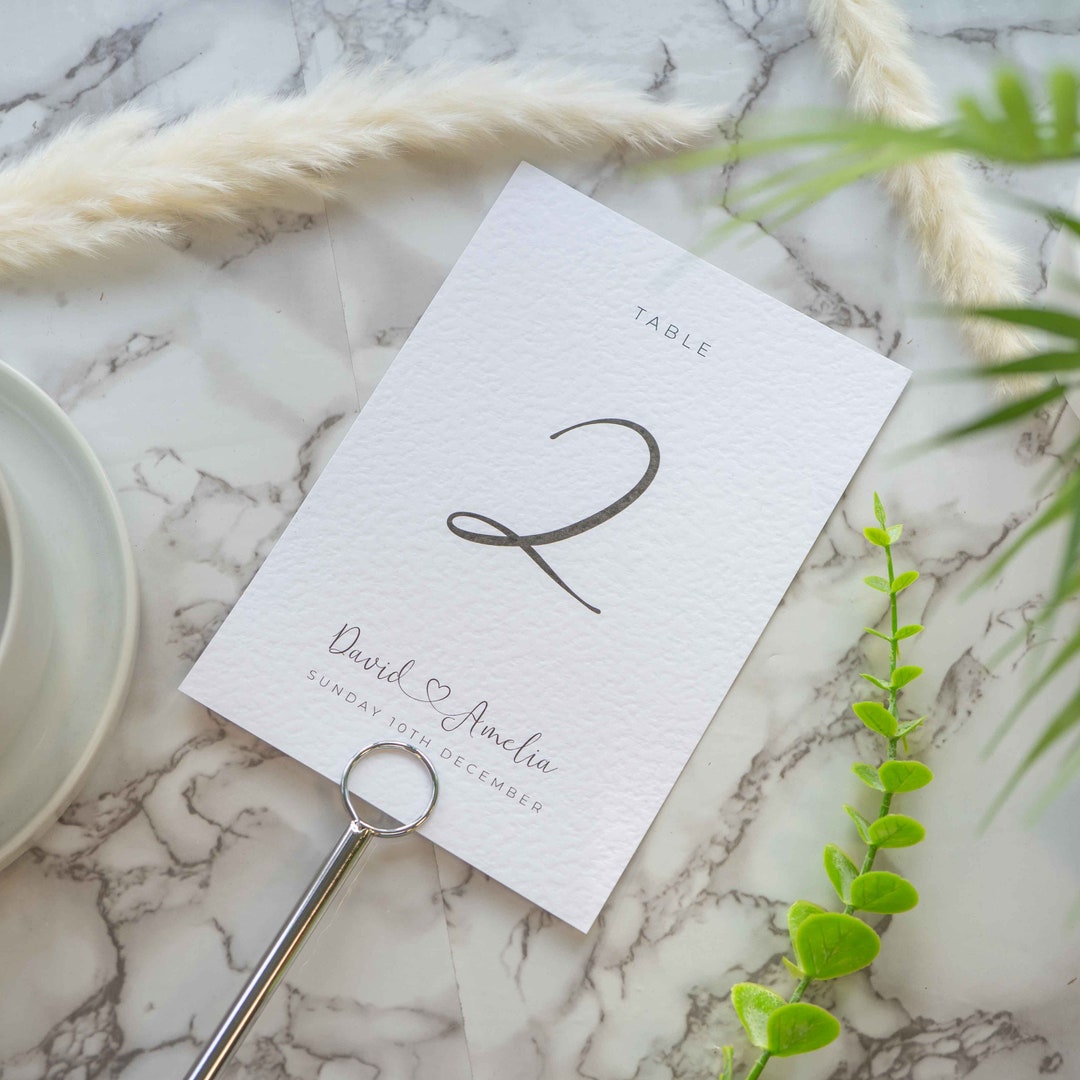 Wedding Table Numbers, Reception Table Numbers, Simple Table Number ...