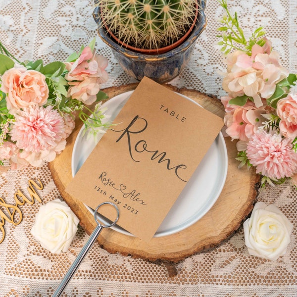 Kraft Table Numbers - Etsy