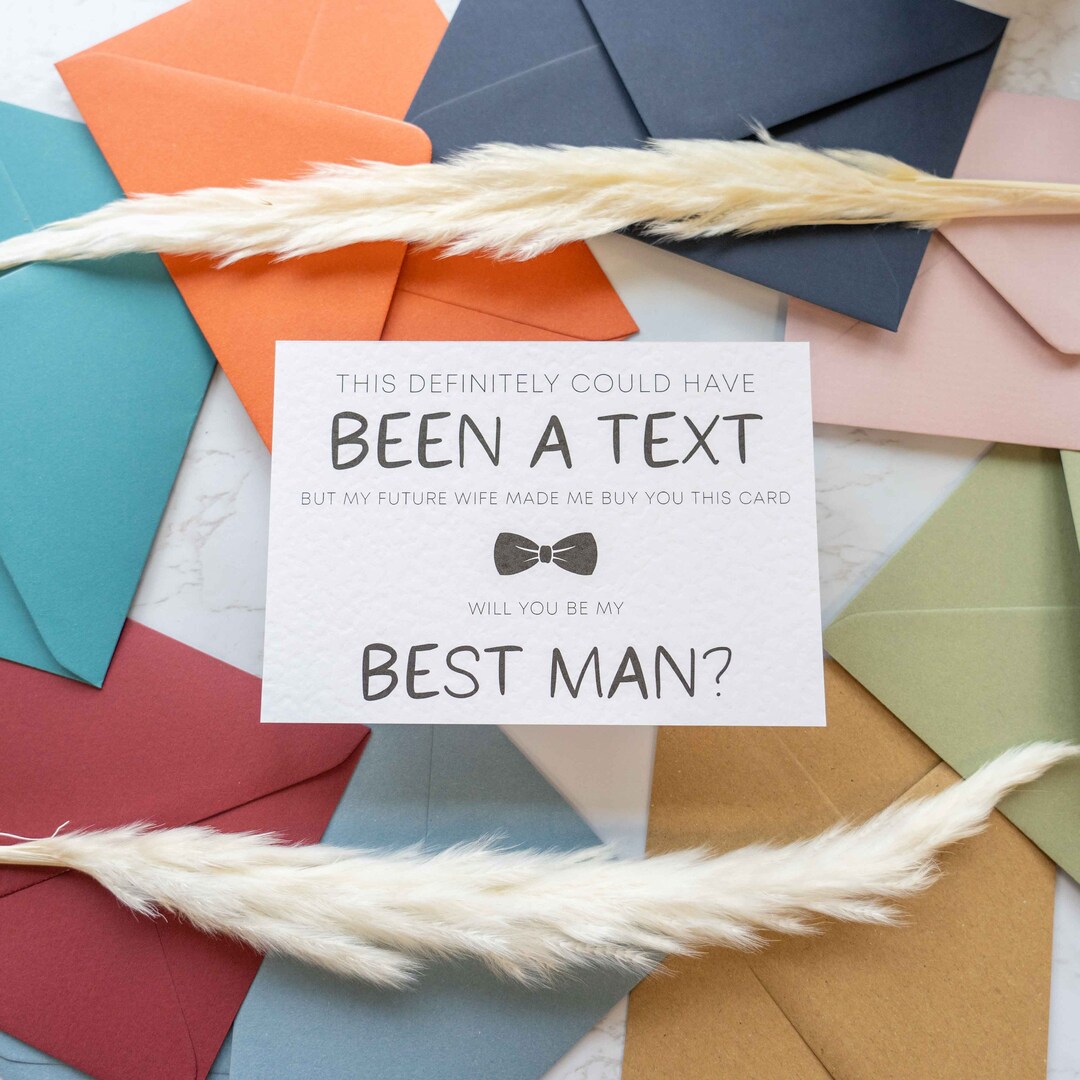 Funny Best Man Proposal Card, Will You Be My Best Man Funny Card ...