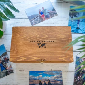 Personalised Memory Box, Varnished Wooden Keepsake Box, Girlfriend Gift ...