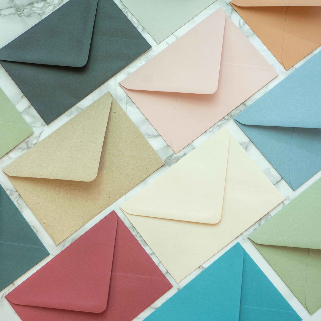 Premium Coloured Envelopes C6, 5x7, Wedding Invitation or RSVP ...