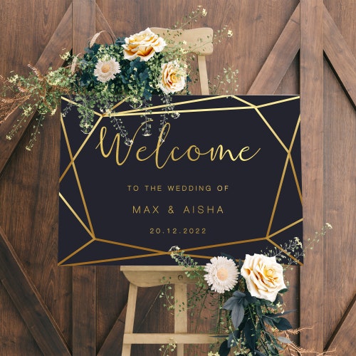 Wedding Welcome Sign Printed Signs Wedding Decor A1 A2 - Etsy