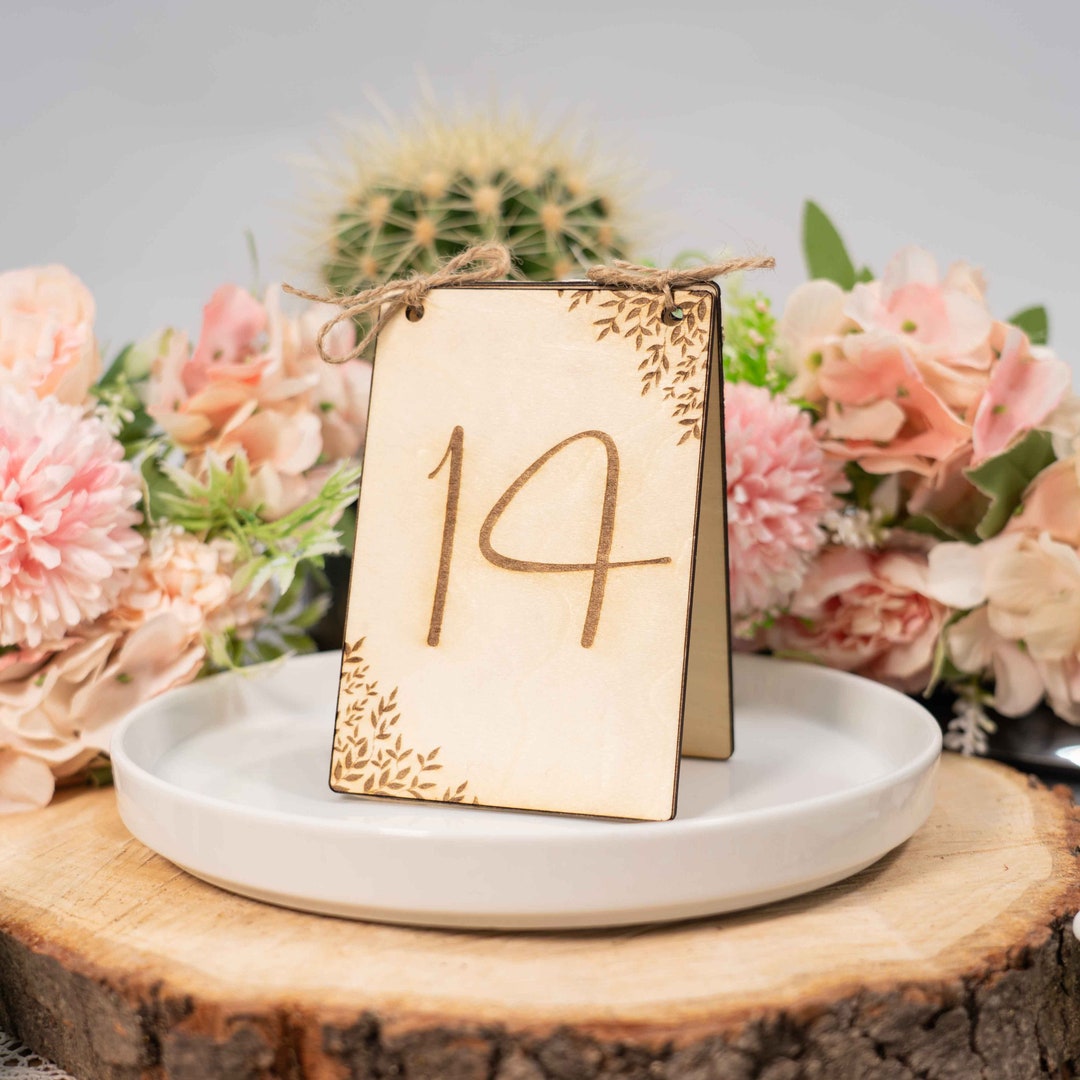Wooden Table Numbers, Rustic Wedding, Wooden Wedding, Reception Table ...