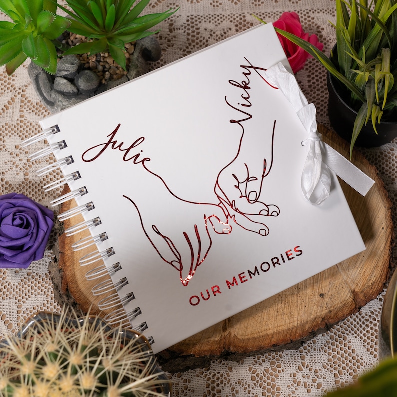 Personalised Scrapbook Line Art Album Couples Memory Book - Etsy UK