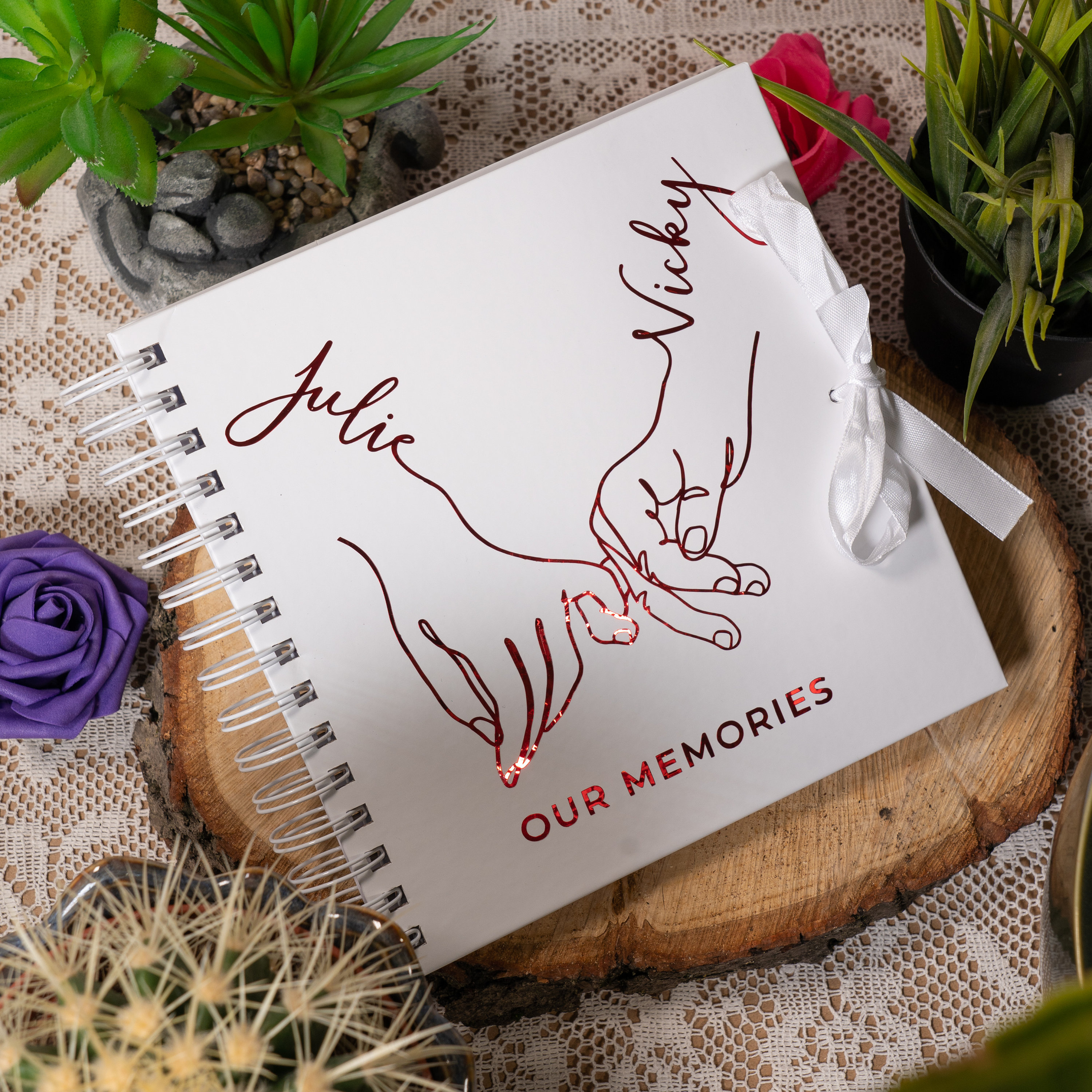 Personalised Scrapbook Line Art Album Couples Memory Book - Etsy UK