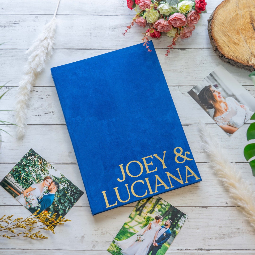 Velvet Photo Album, Personalised Photo Book, Velvet Scrapbook, Velvet ...