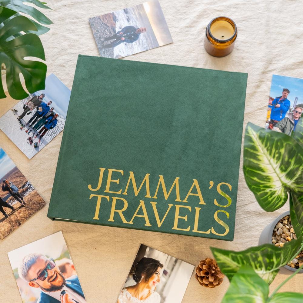 Emerald Green Photo Album, Large Velvet Photo Album, Green Velvet Album ...