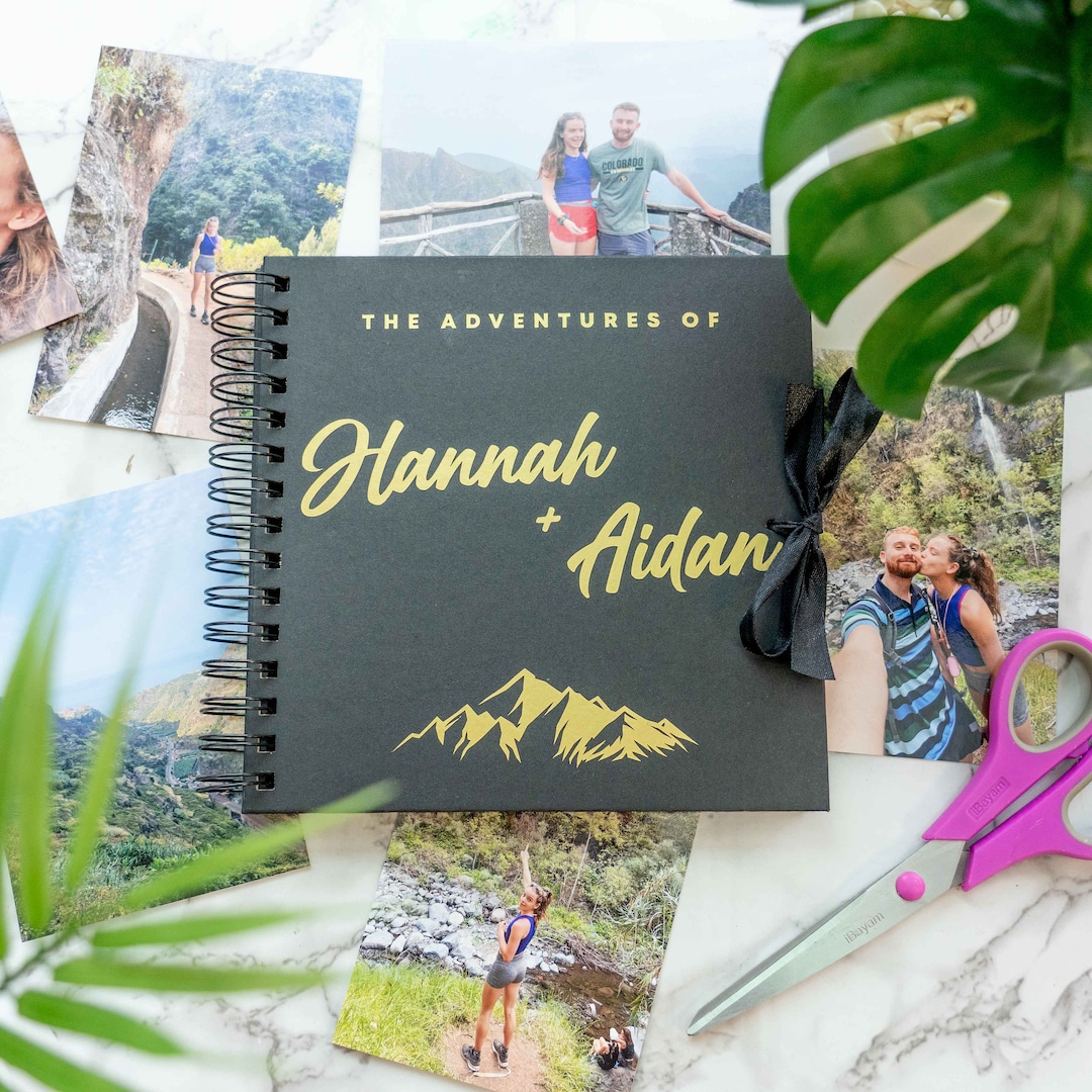 The Adventure Scrapbook, Mountains Scrapbook, Couple Gift, Travel ...