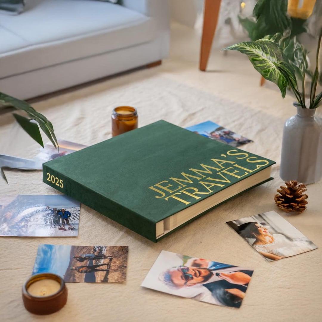 Emerald Green Photo Album, Large Velvet Photo Album, Green Velvet Album ...