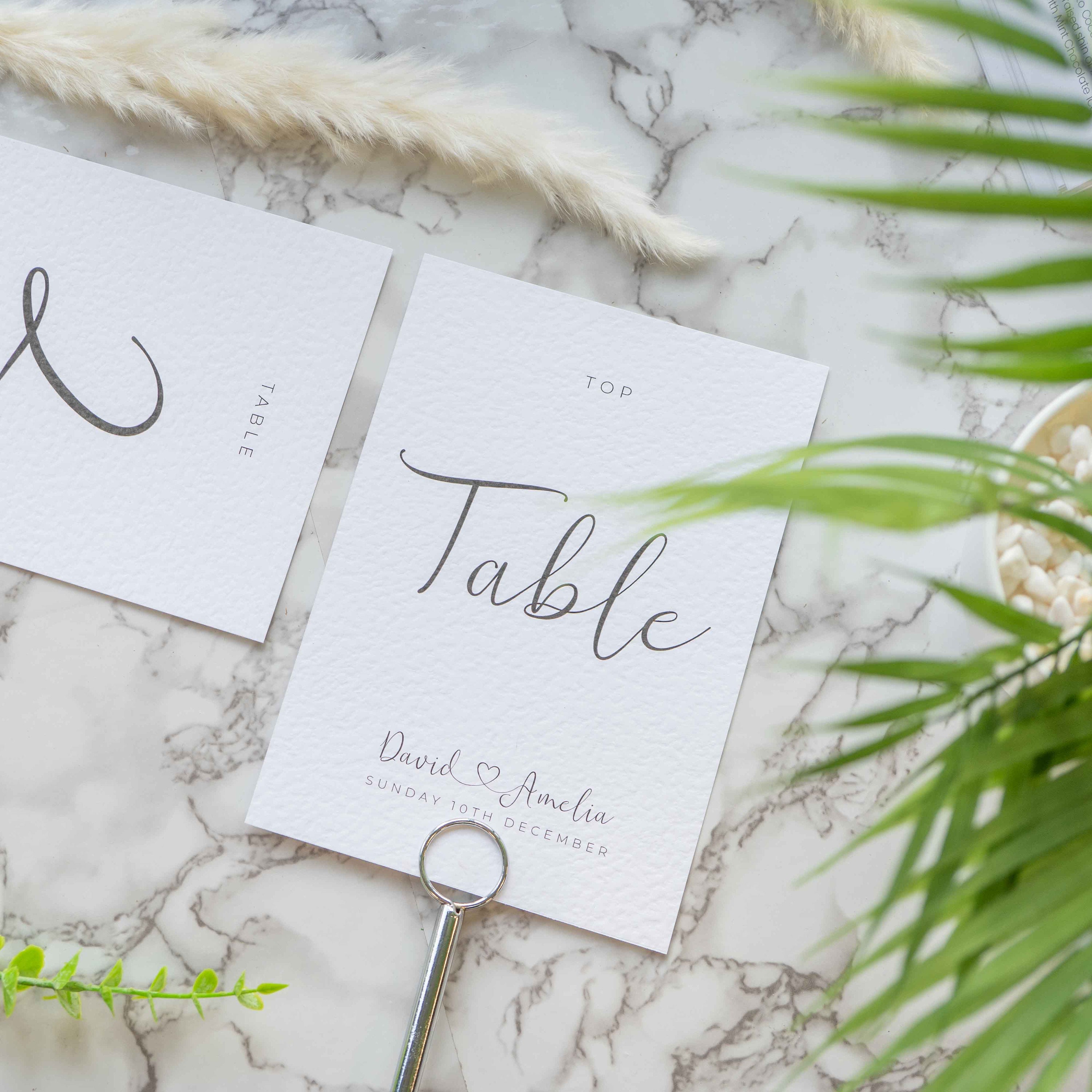 Wedding Table Numbers, Reception Table Numbers, Simple Table Number ...