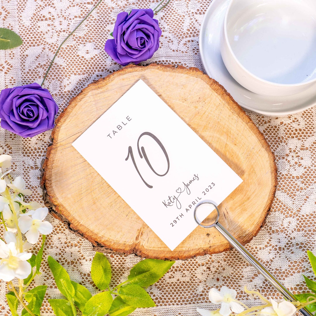 Wedding Table Numbers, Reception Table Numbers, Simple Table Number ...