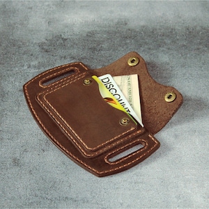 Leather Belt Purse/ Leather Small Wallet/ Travel Leather Wallet/mini ...