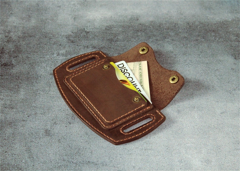 Leather Belt Purse/ Leather Small Wallet/ Travel Leather Wallet/mini ...