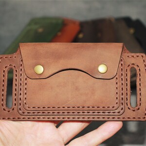 Leather Belt Wallet/leather Small Wallet/travel Leather Wallet/mini ...