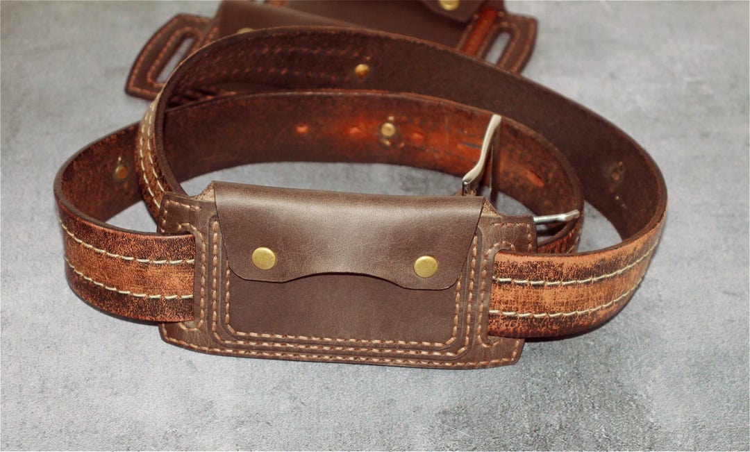 Leather Belt Wallet/leather Small Wallet/travel Leather Wallet/mini ...