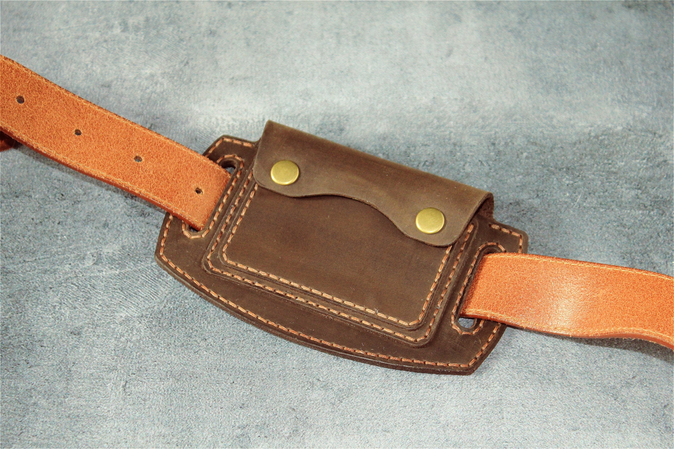 Leather Belt Purse/ Leather Small Wallet/ Travel Leather Wallet/mini ...