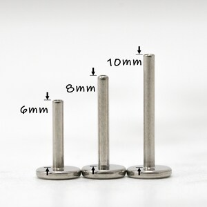 16g 18g 20g Implant Grade Titanium Threadless Push Pin Labret - Etsy