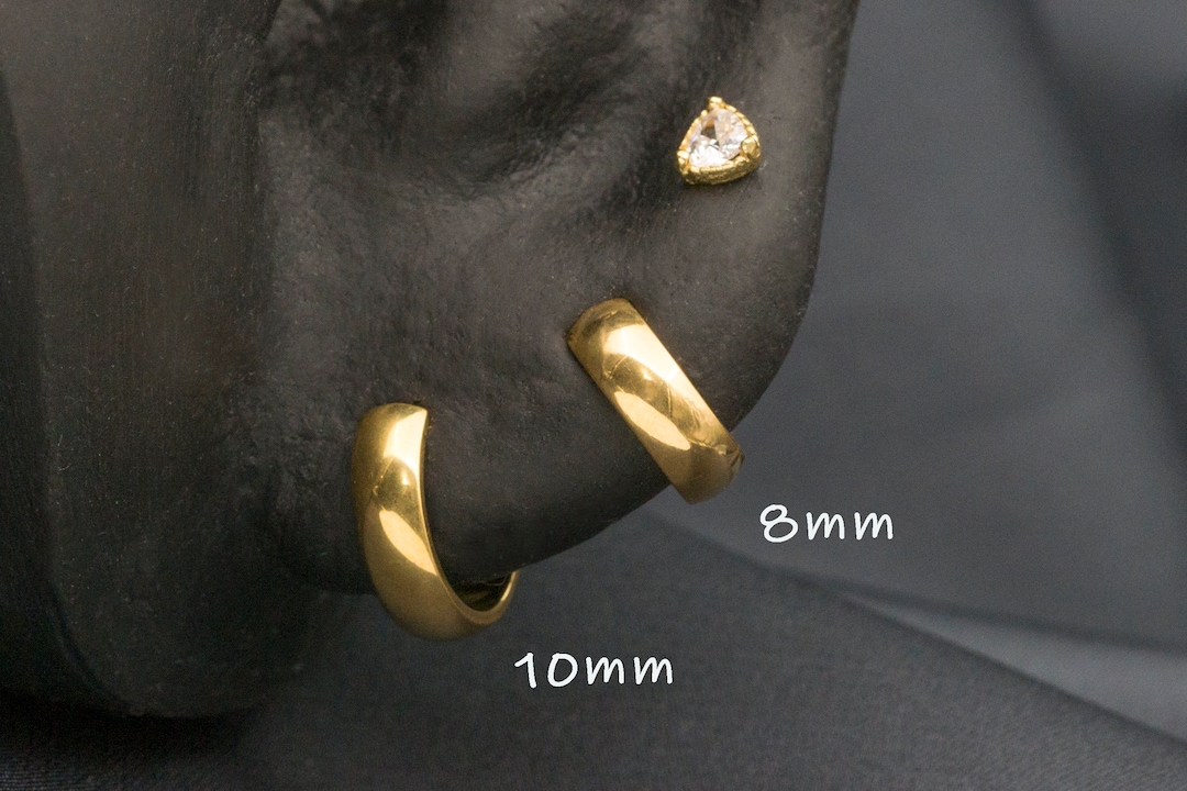 16G/20G Titanium Hoop Earrings: Cartilage, Helix, Conch, Hypoallergenic ...
