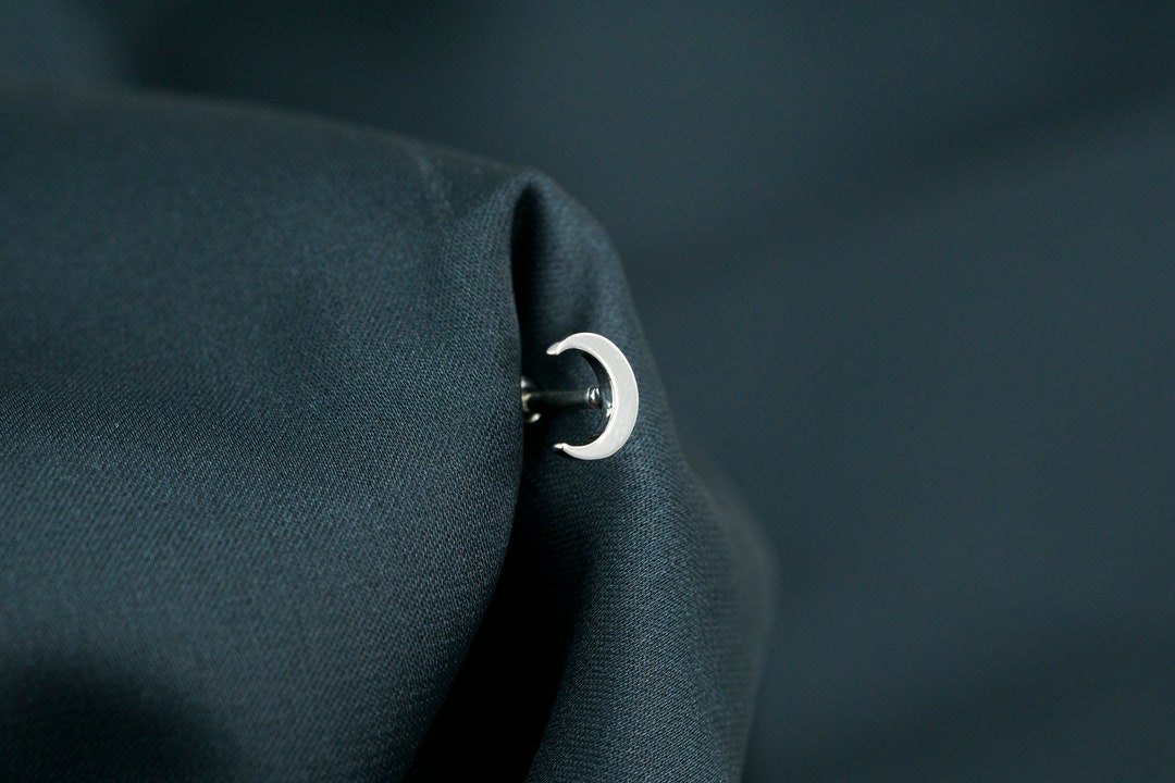 Crescent Moon Cartilage Piercing: 316L Surgical Steel Conch Tragus - Etsy