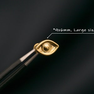 Ocular Large Evil Eye Symbol Titanium Stud / Threadless Push Pin Stud ...