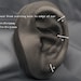 Polychrome Block Clicker Hoop / Titanium Hinged Hoop / Cartilage Tragus ...