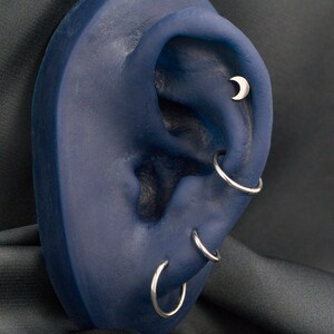 16G IMPLANT GRADE Crescent Moon Piercing / Crescent Moon Cartilage ...