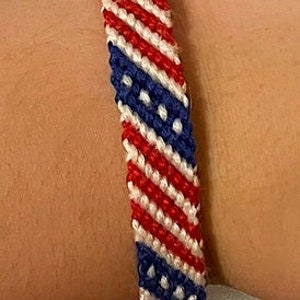 American Flag Friendship Bracelet - Etsy