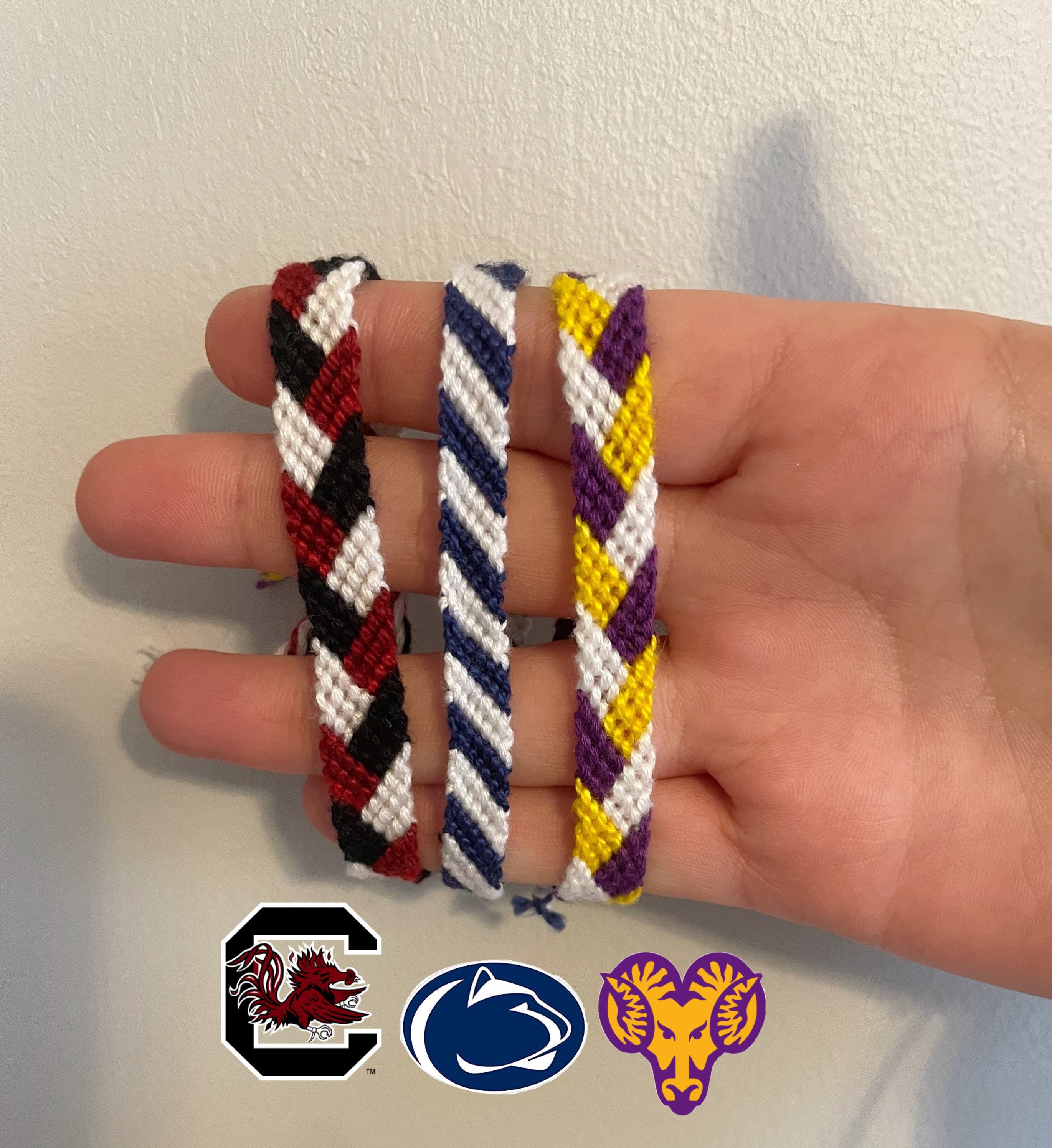 Custom College Friendship Bracelets- Bed Party Gift!! - Etsy