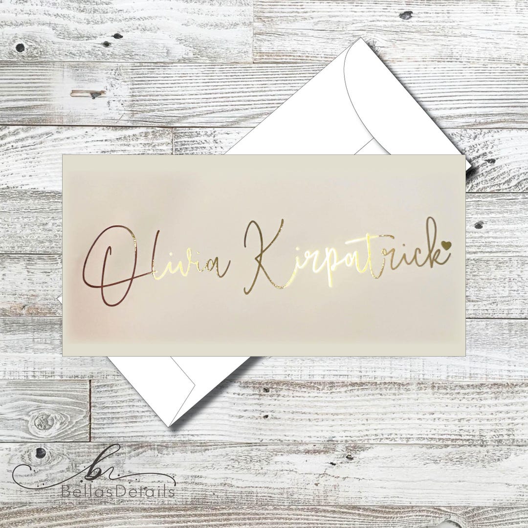 10 Personalized Envelopes With Foil Finish, Size 6.50 X 3.25 - Etsy