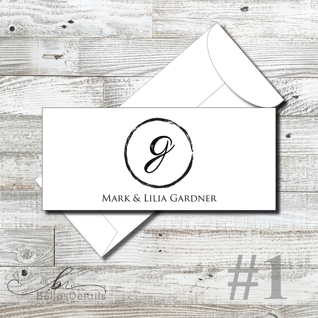 10 Personalized Envelopes, Full Color Envelopes 6.50" X 3.25" 80# Cover ...