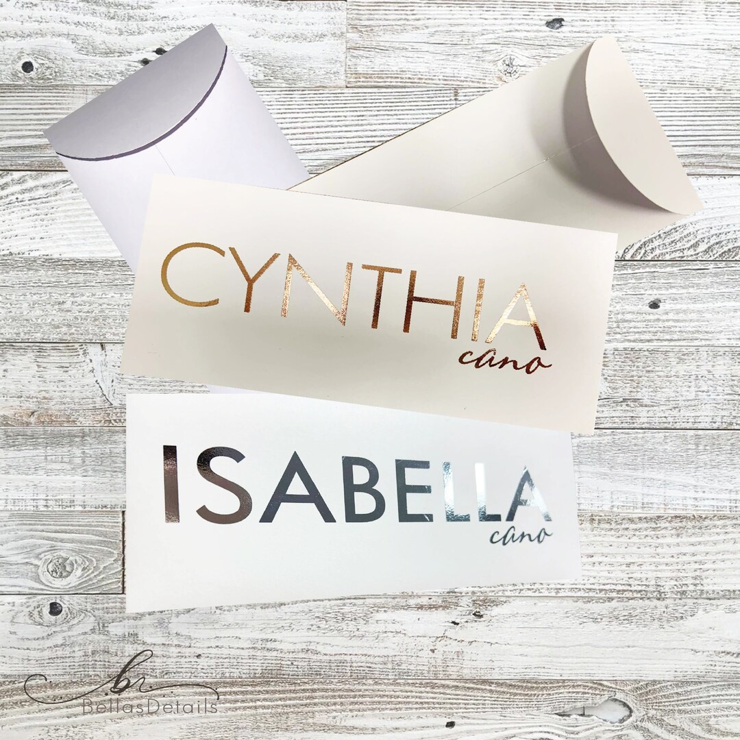 10 Personalized Envelopes With Foil Finish, Size 6.50 X 3.25 - Etsy