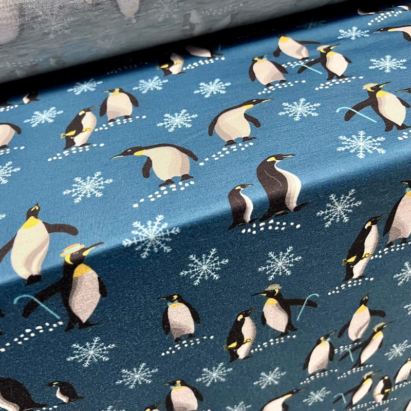 Penguin Cotton Fabric - Etsy UK