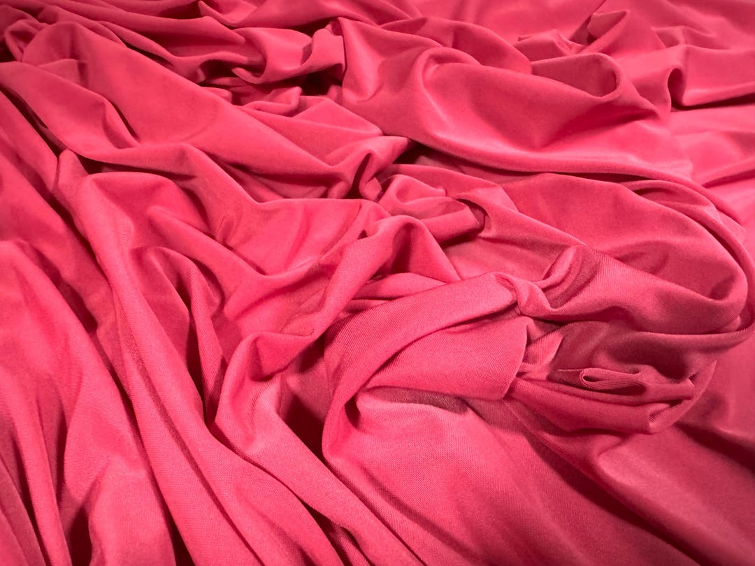Soft Touch Stretch Spandex Jersey Fabric, per Metre - Plain - Cerise ...