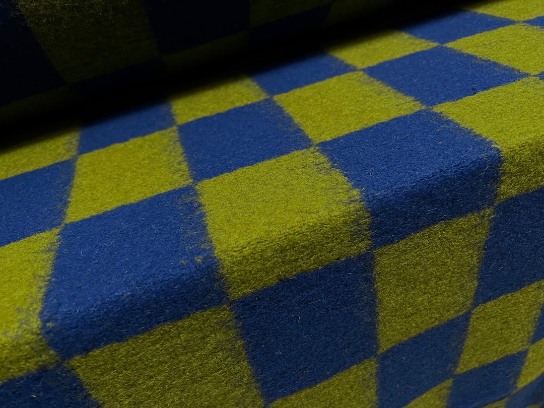 Boiled Wool Heavyweight Coat Fabric, per Metre - Geometric Shapes ...