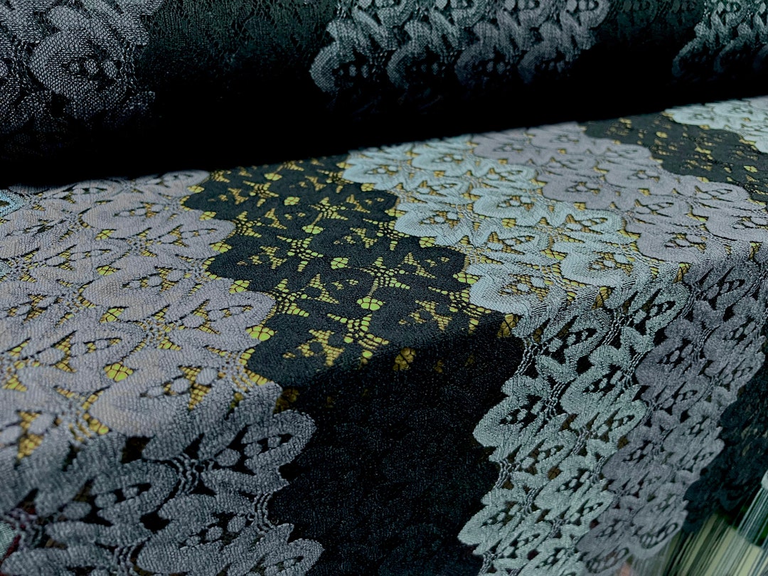 Embroidered Lace Fabric Panel - 1.4 Metre Length, Sold by the Panel ...