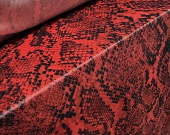 Red Snakeskin Fabric - Etsy