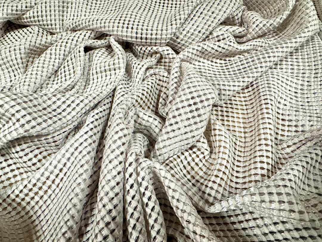 Waffle Mesh Jersey Fabric, per Metre - Plain - Light Grey - Etsy