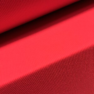 Cotton Spandex Stretch Rib Jersey Fabric, per Metre - Plain - Red - Etsy