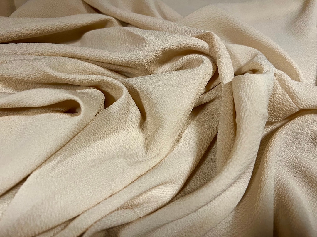 Bubble Crepe Woven Dress Fabric With Spandex Comfort Stretch - Plain ...