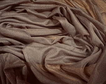 Power Mesh Net Stretch Spandex Fabric, per Metre - Plain - Khaki Green ...