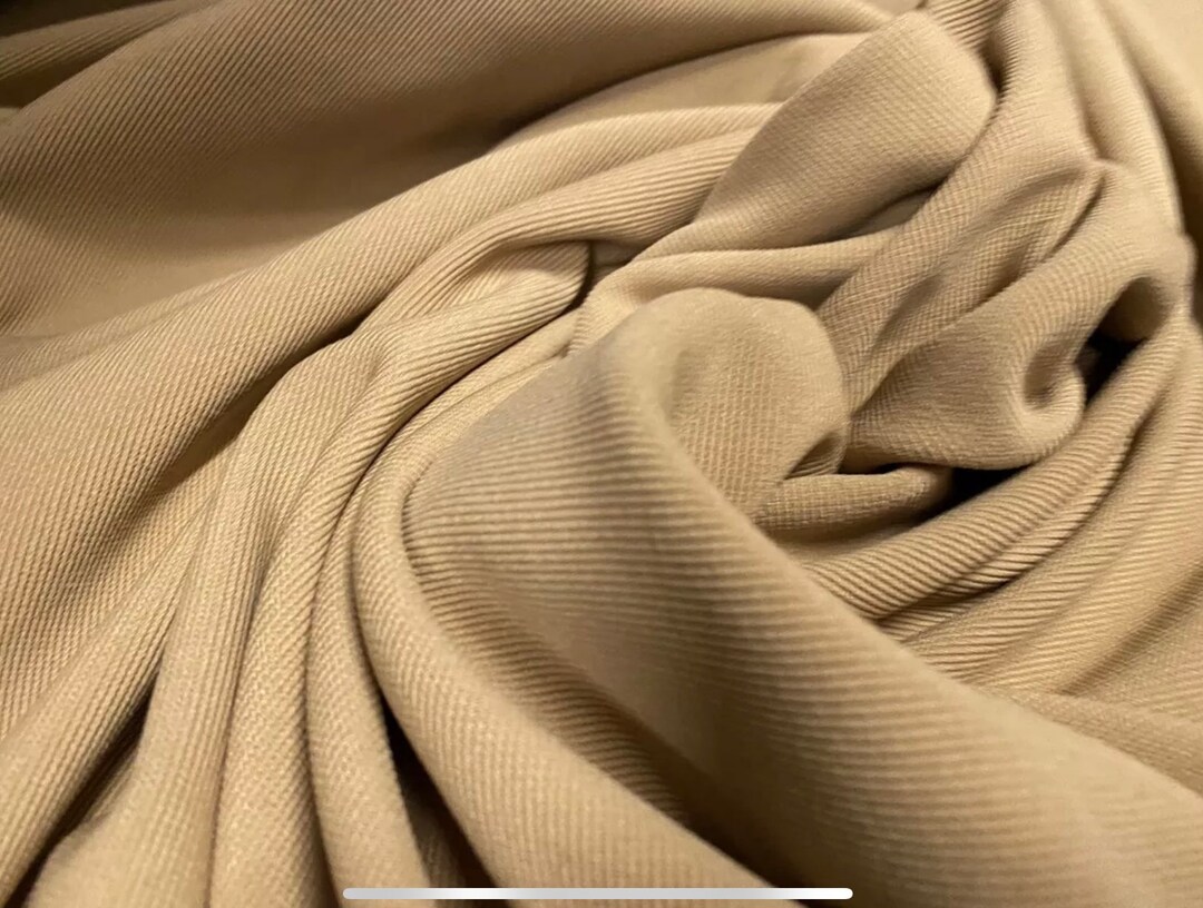 Fine Ottoman Rib Stretch Jersey Fabric , per Metre - Biscuit - Etsy